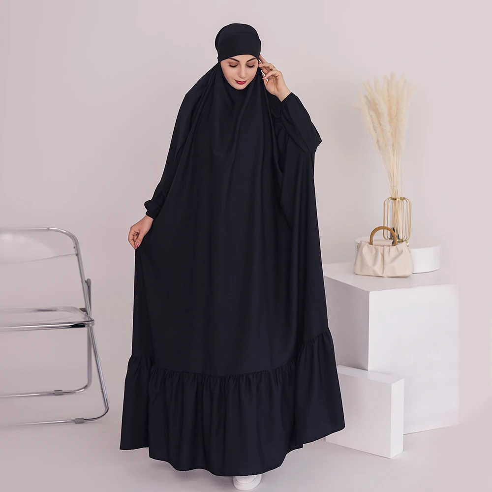 Hooded-Abaya-Islamic-Long-Dress-for-Women-Plain-Ramadan-Eid-Muslim ...