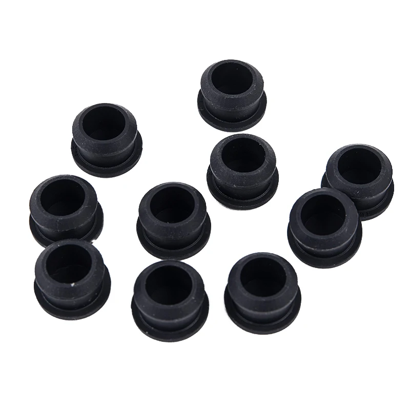 10pcs Black Silicone Rubber Snap on Hole Plug 2.5mm to 14mm Blanking ...
