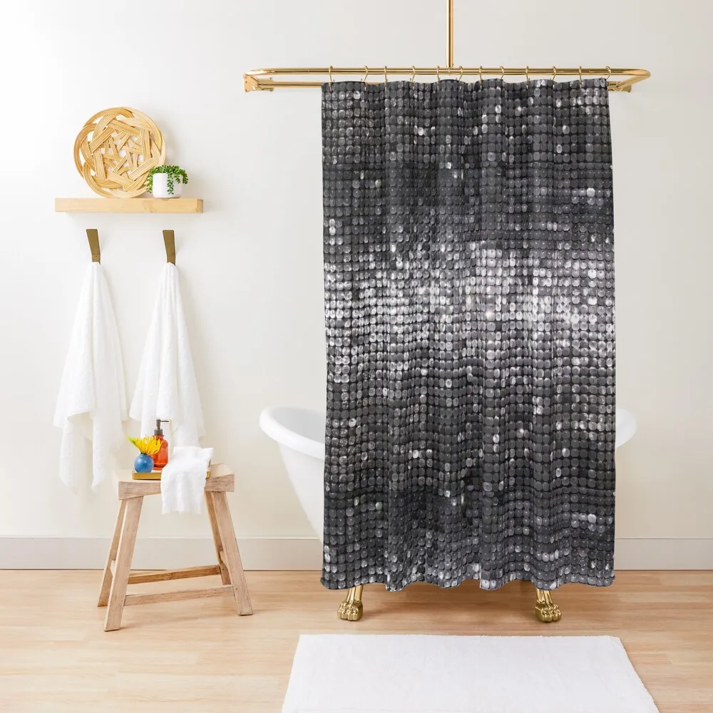 Silver Glamour Shower Curtain Bathroom And Shower Curtains
