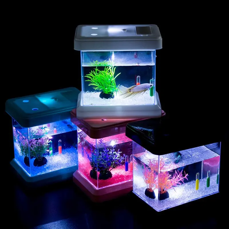 Creative-Colorful-Color-Changing-Light-Bucket-Plastic-Fish-Tank ...