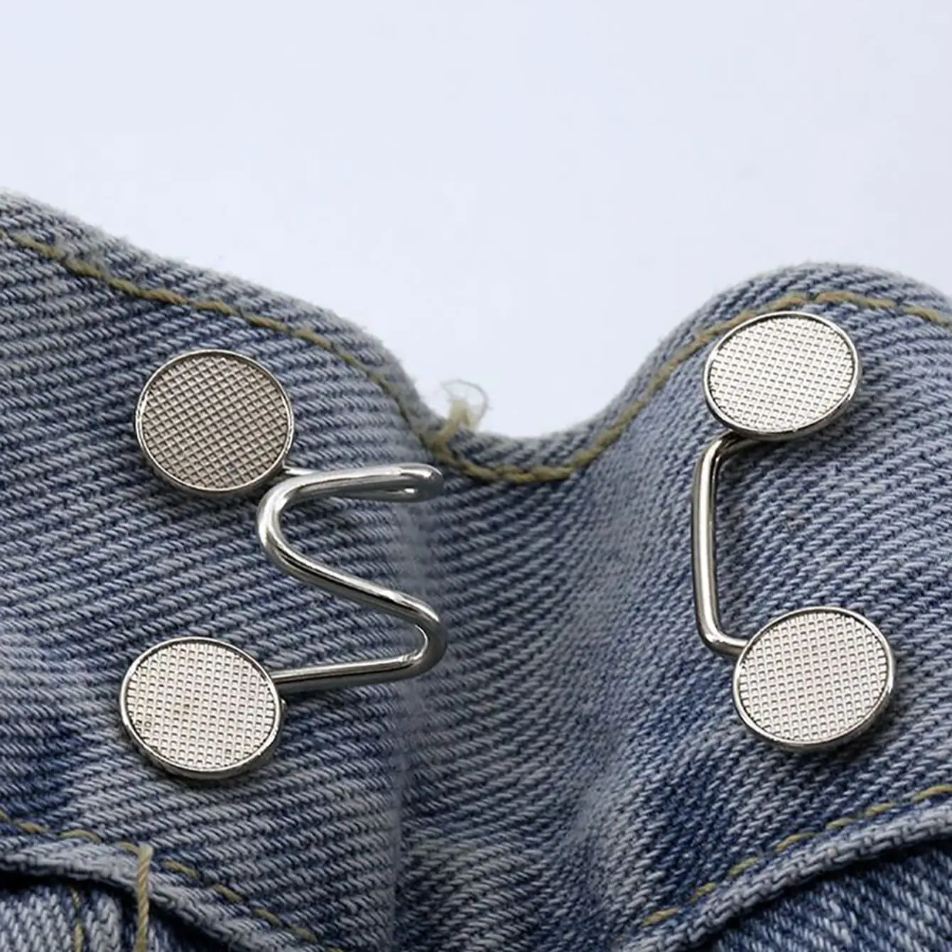2pcs-Sets-Metal-Jeans-Waist-Buckle-Adjustable-Nail-free-Snaps-Fastener ...