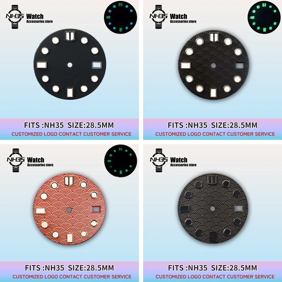 NH35-Dial-Face-Scale-Waves-For-Seiko-Turtle-Tuna-Mods-NH35-Movement ...