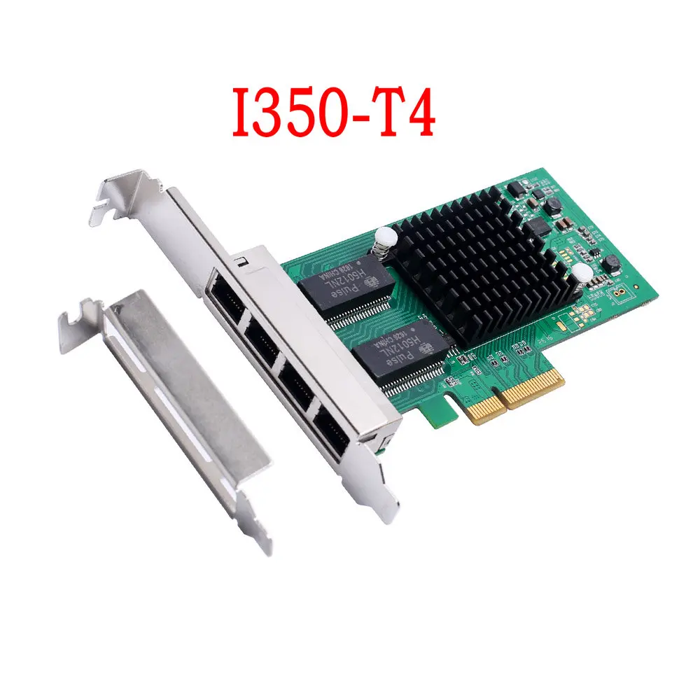 Intel-I350-AM4-Chip-4-Ports-PCI-e-x4-Gigabit-Ethernet-Network-Card-Quad ...