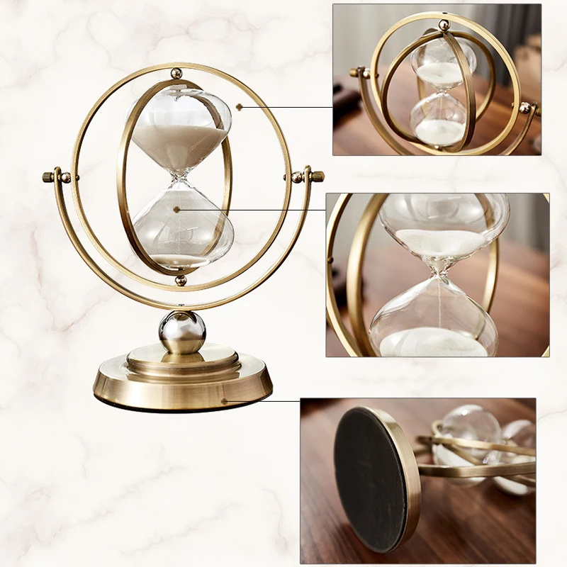 Sablier en métal créatif nordique pour la décoration de la maison,globe ...