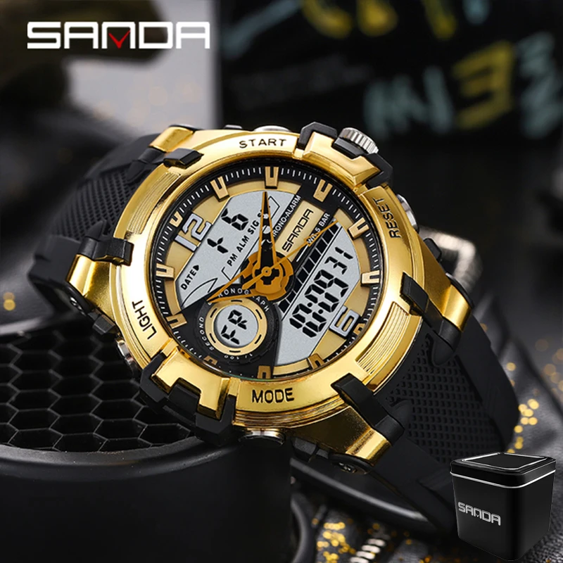 Sanda-Top-Brand-6015-Dual-Display-Wrist-Watch-Men-Watches-Male-For ...