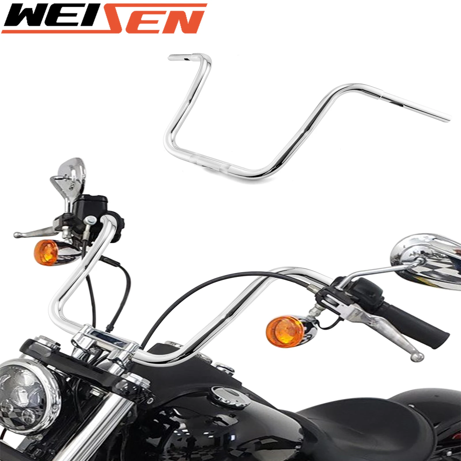 14-Gangster-Ape-Hanger-Bars-Handlebar-For-Harley-Softail-Fat-Bob-FXDR ...