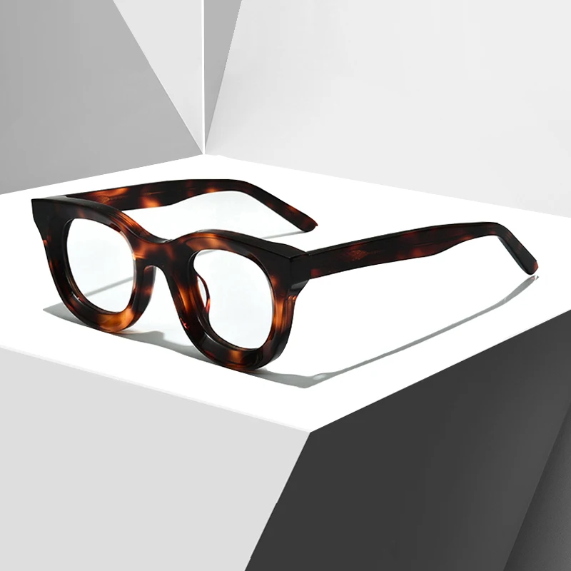 Vintage-Square-Thick-Frame-Glasses-for-Men-Women-Oversized-Optical ...