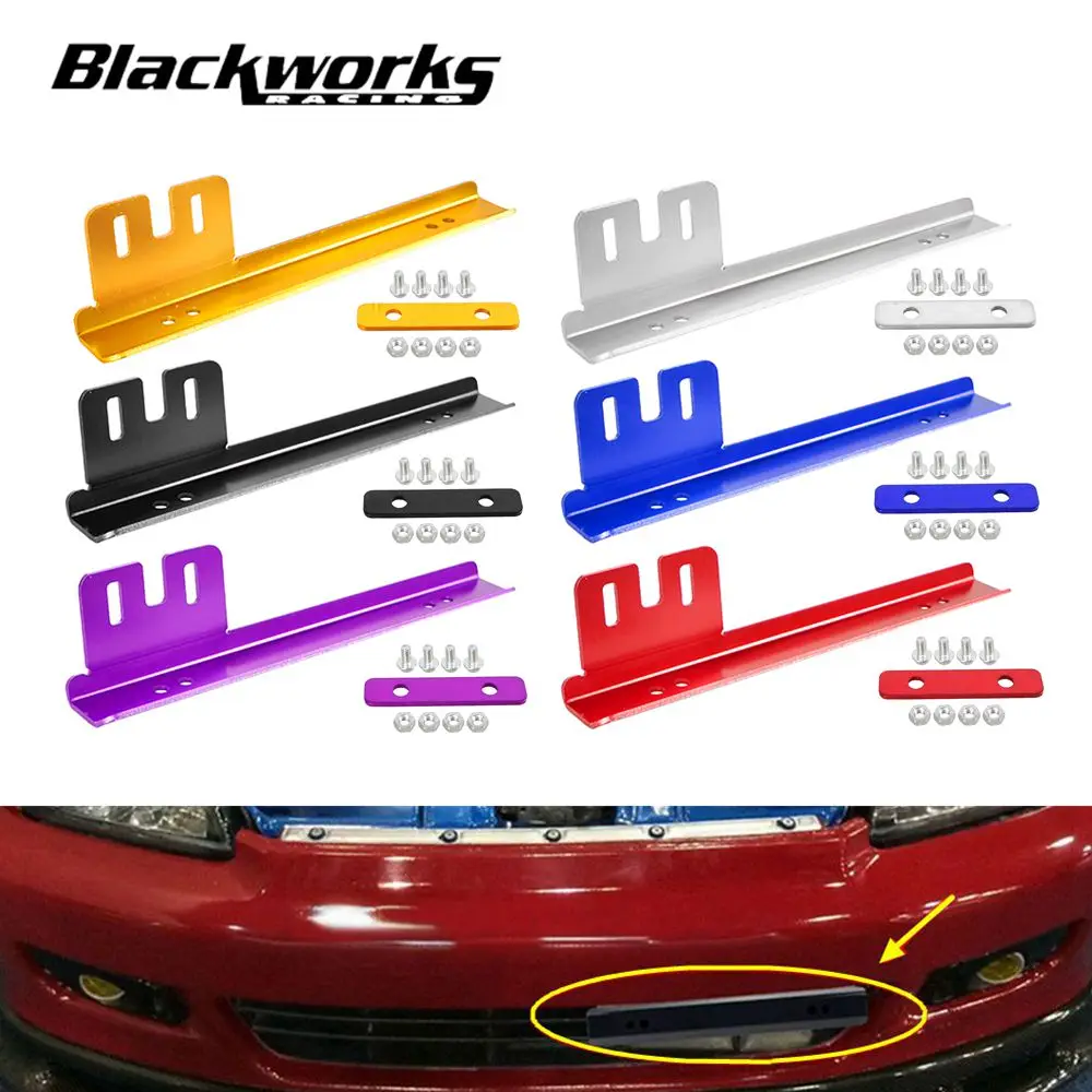 Aluminum License Plate Frame Universal Adjustable Car Bumper Front ...