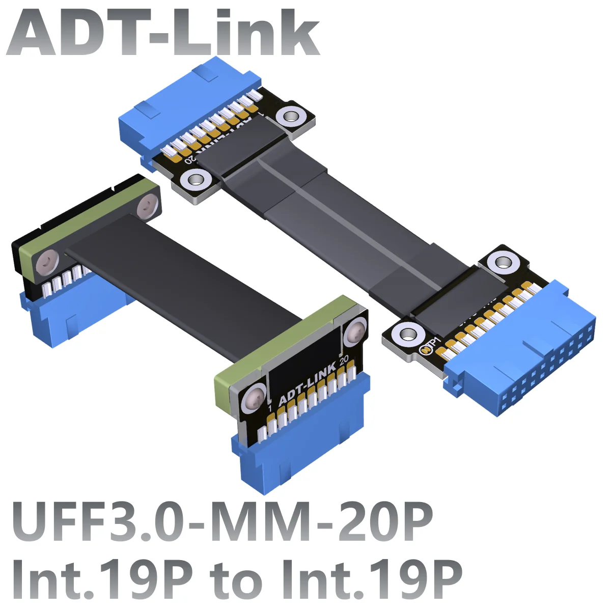 ADT-Link-USB-3-0-Int-19P-Male-Socket-Header-to-Int-19P-Male-Extender ...