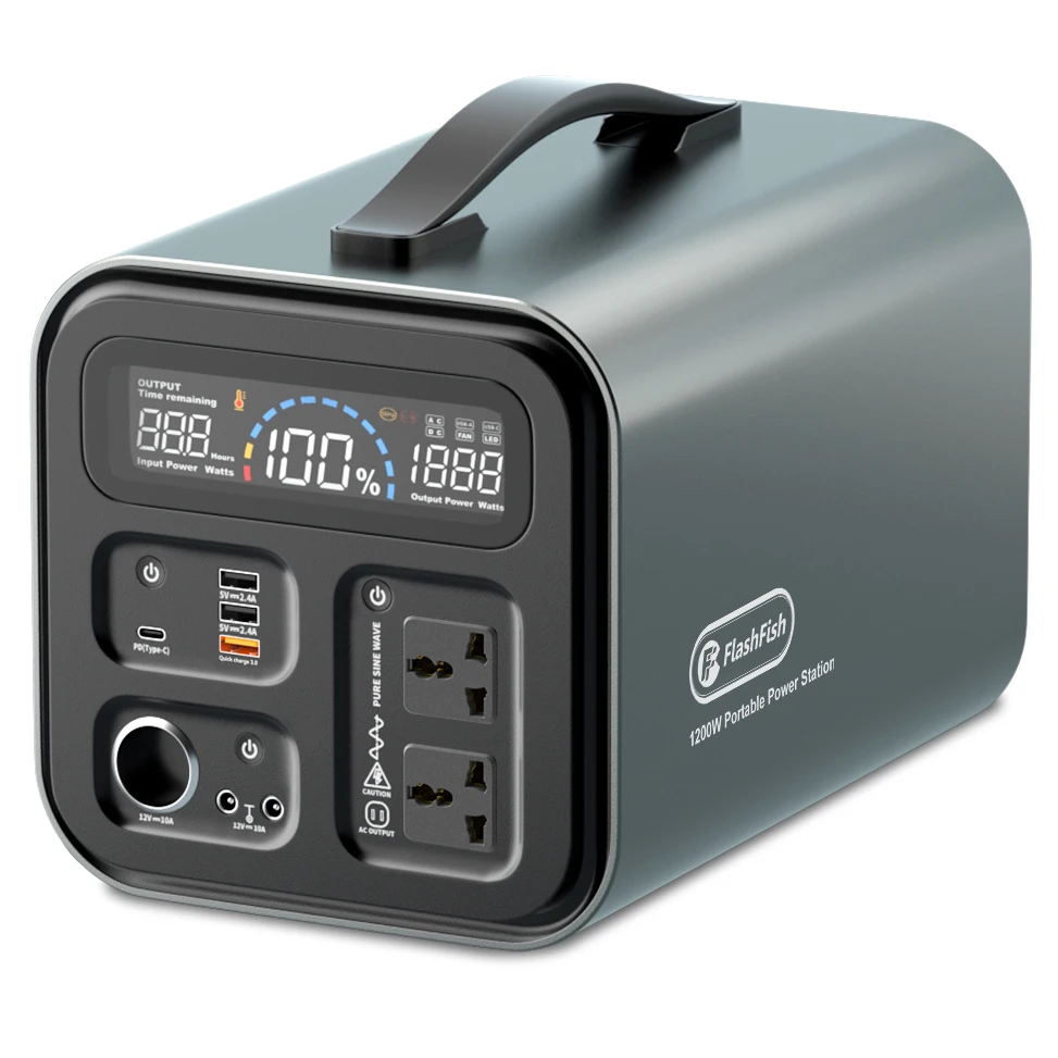 200~240v Portable Power Station 1100wh Solar Generator 1200w (peak ...