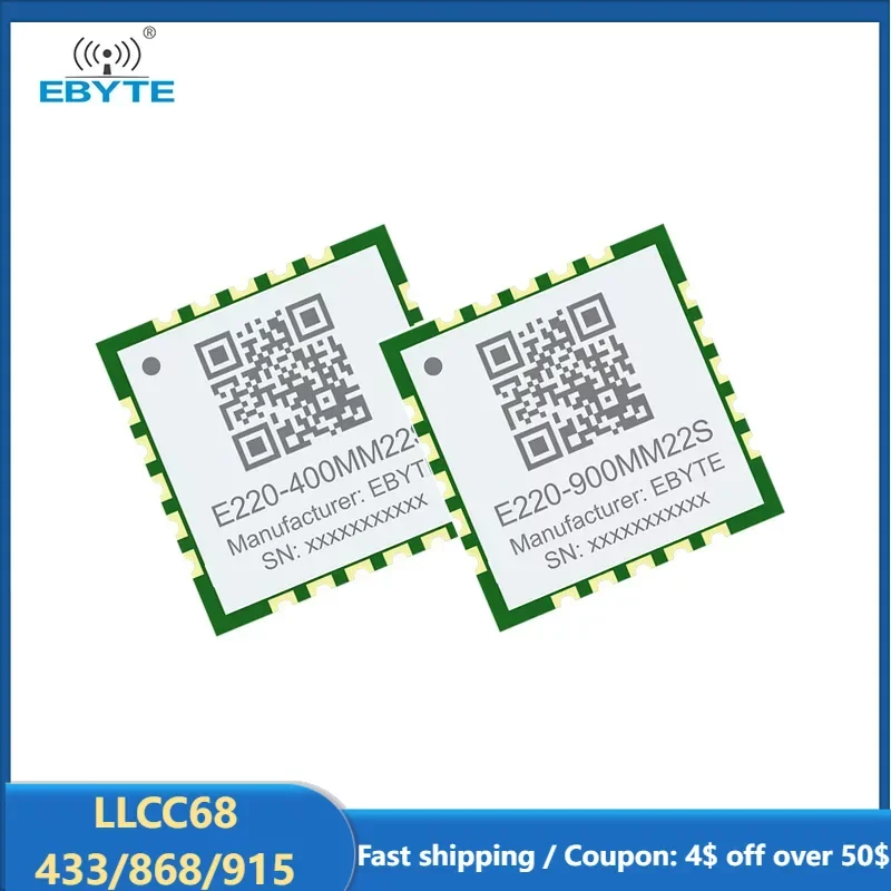LLCC68-LoRa-Wireless-Module-433-868-915MHz-SPI-Ultra-Small-Size-10-10mm ...