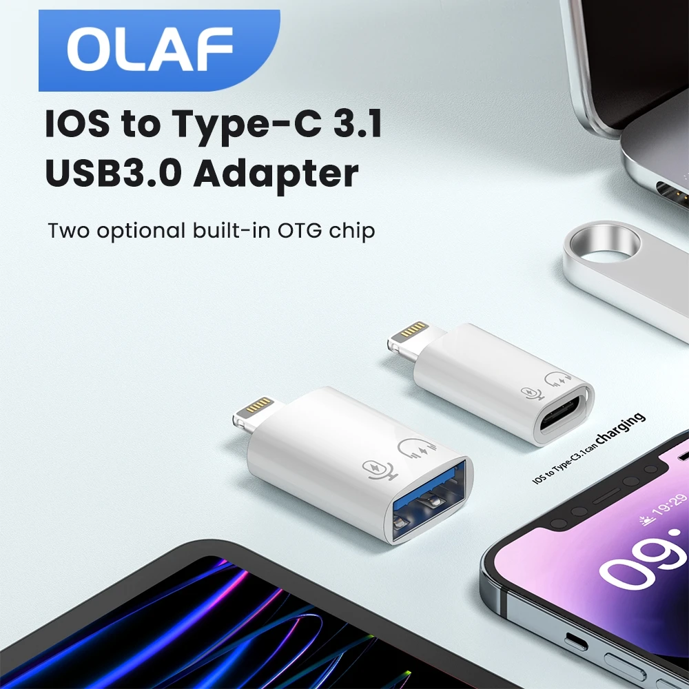 OLAF-Adaptador-USB-3-0-Tipo-C-A-Lightning-OTG-conector-multifuncional ...