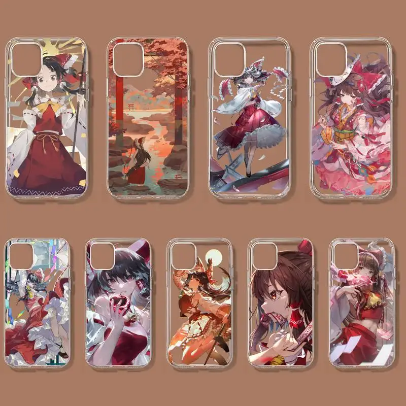 Touhou Project Hakurei Reimu Phone Case For Iphone 11 12 Mini 13 14 Pro ...