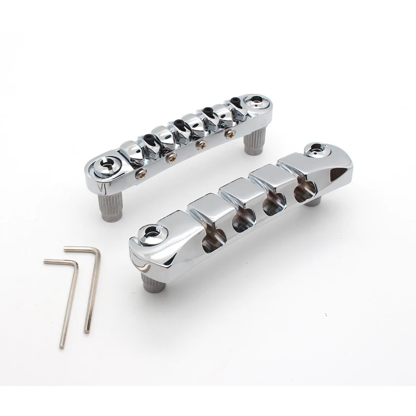 A-Set-Chrome-4-String-Bass-Tune-o-Matic-Bridge-Stop-Bar-Tailpiece-for ...