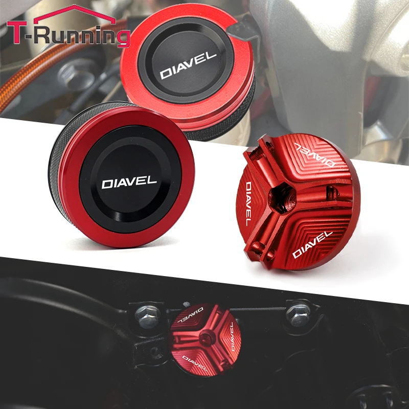For Ducati Diavel DIAVEL 2011 2012 2014 CNC Rear Brake Fluid Reservoir ...
