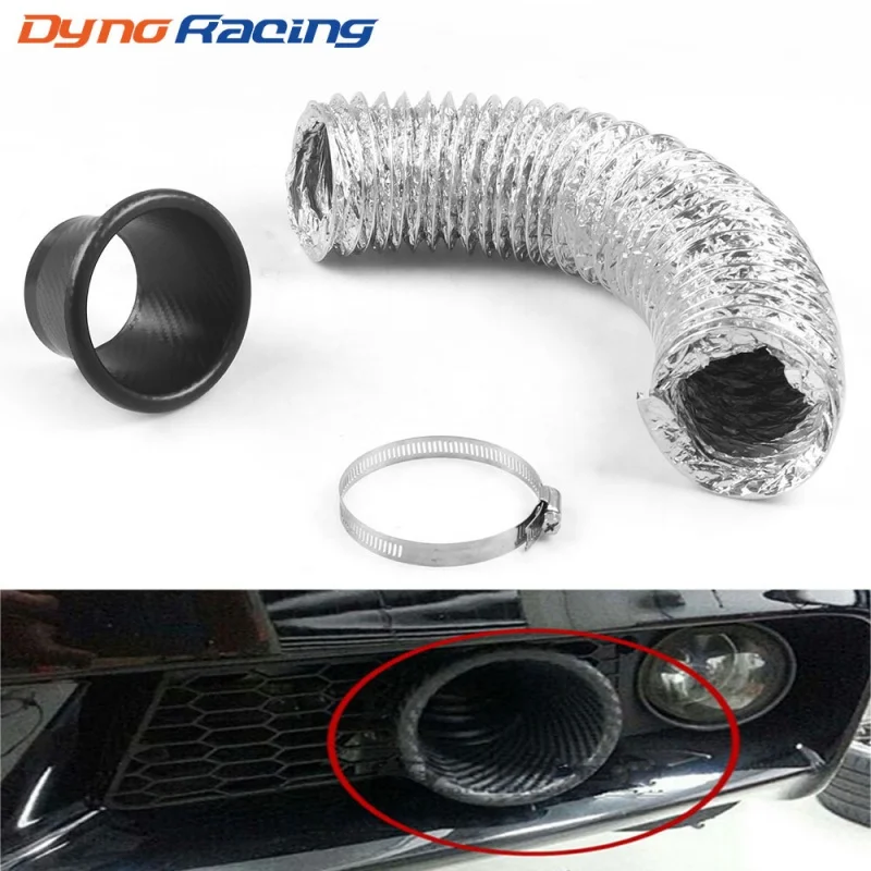 Car-Modification-Front-Bumper-Turbine-Intake-Tube-Kit-Universal-Carbon ...