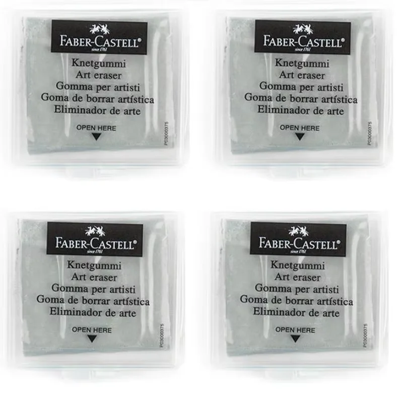 4PC Faber-Castell kneaded Eraser Soft Art Erasers with Case Kneaded ...