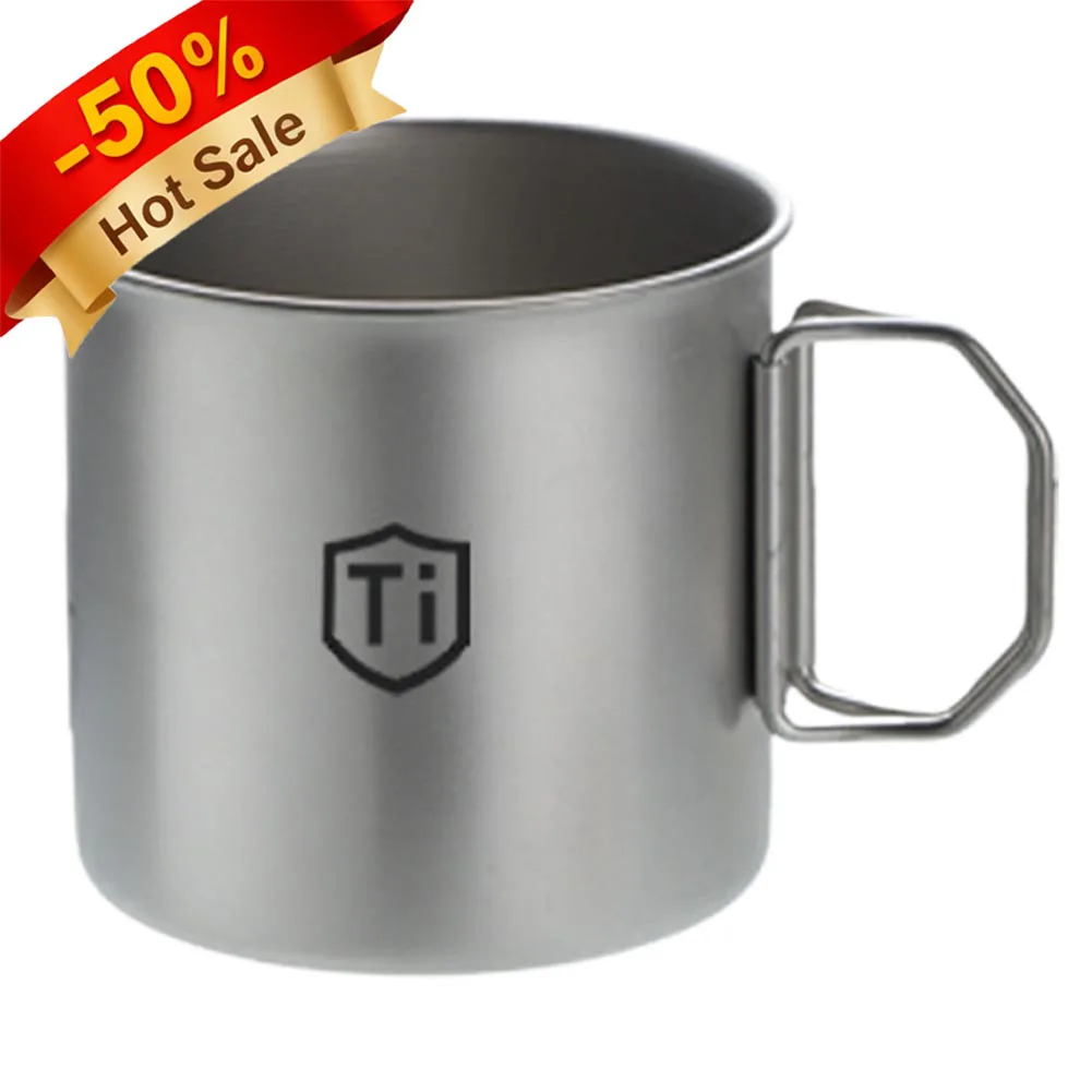 Titanium Coffee Mug Titanium Pots Titanium Cup with Foldable Handle ...
