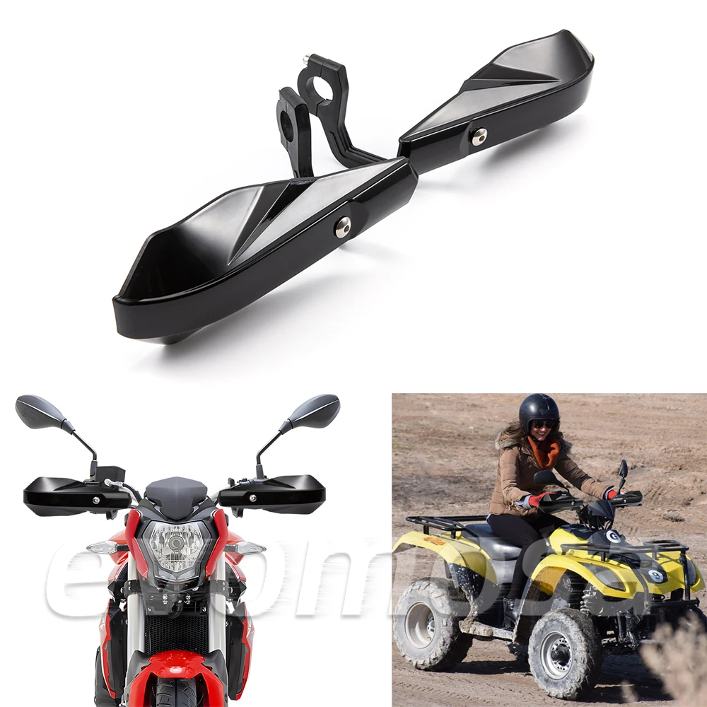 Universal Motorcycle Black Handguards Dirt Bikes 22mm 7/8" Hand Guards ...