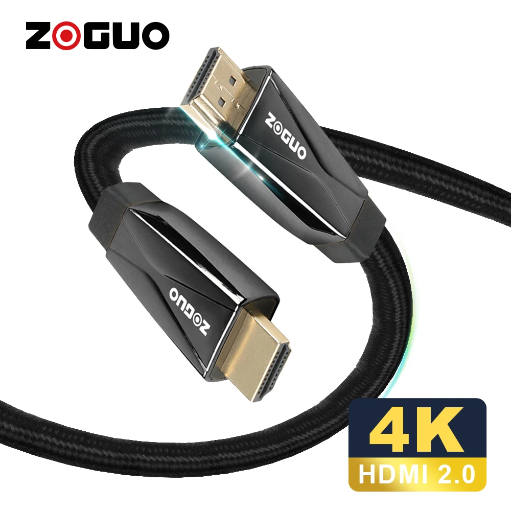 ZOGUO-4K-HDMI-Cable-Premium-Braided-Cord-HDMI2-0-4K-60Hz-18Gpbs-UHD-for ...