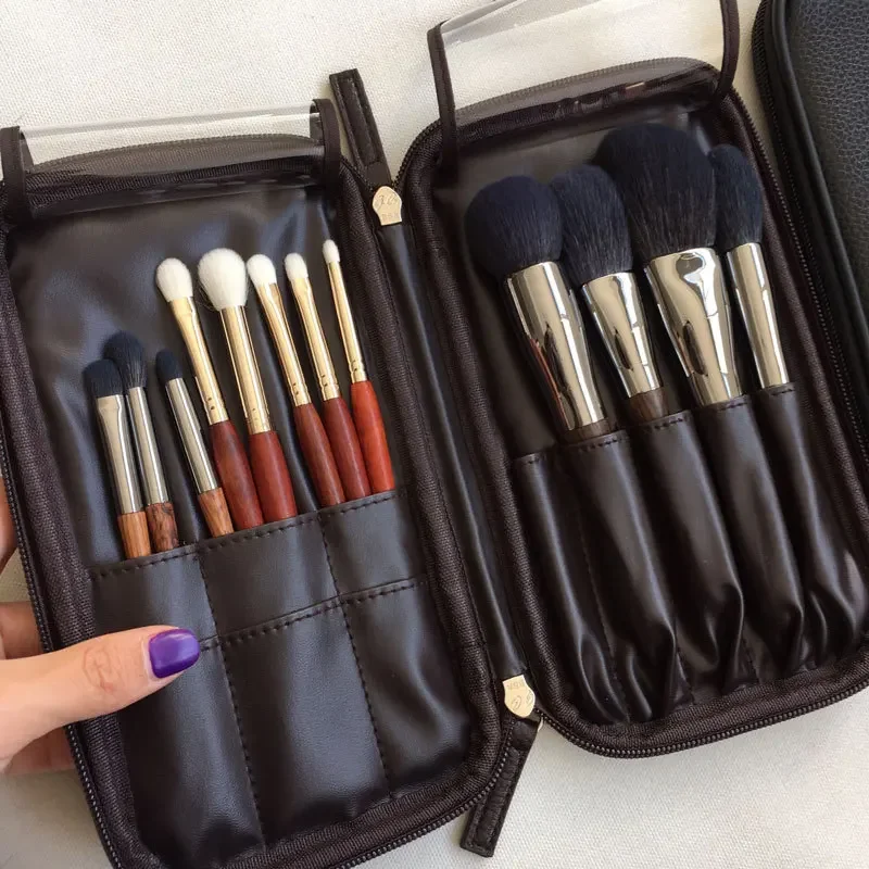 Portable-Women-Cosmetic-Bag-Waterproof-Leather-Zipper-Makeup-Brushes ...