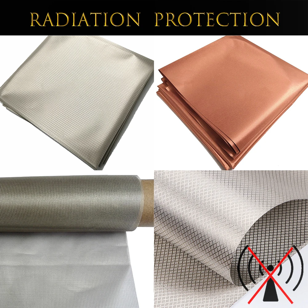Conductive Copper Fabric Shield RFID/RF EMF Protection Pure Silver ...