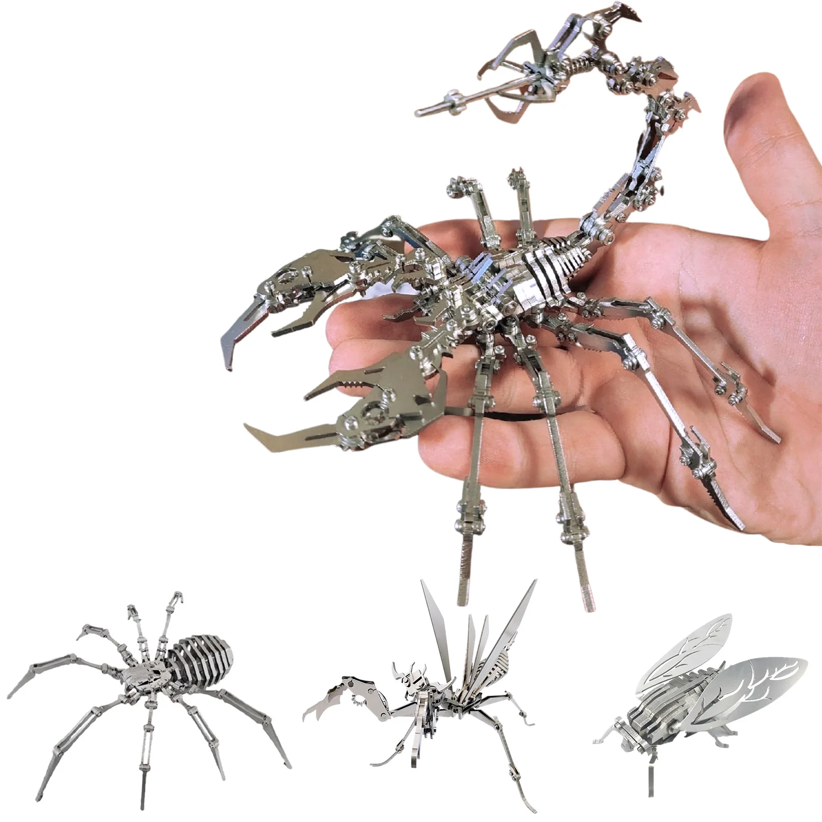 3D-Metal-Insect-Animal-Styling-Puzzle-iron-Beetle-Scorpion-Spider ...