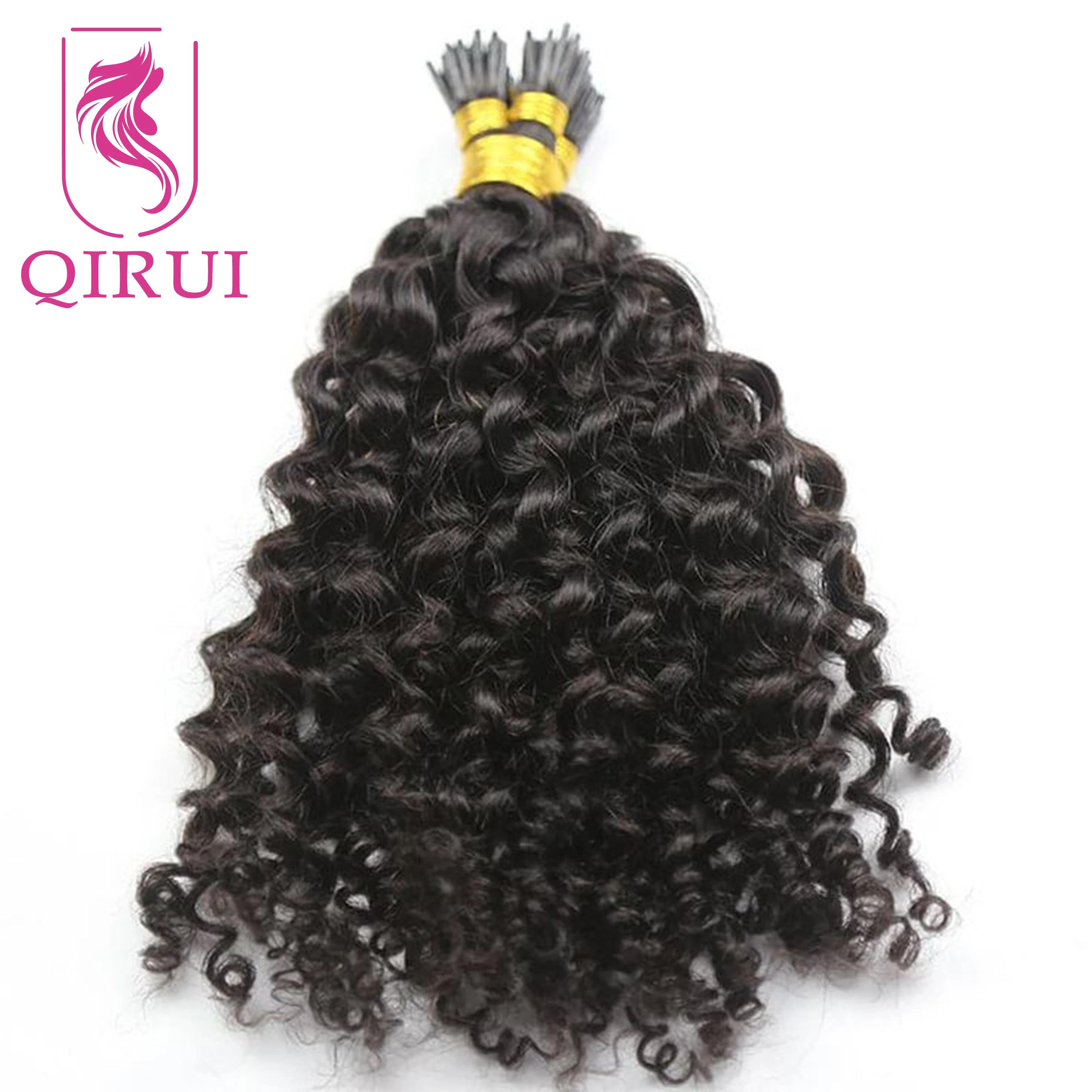 I tip Curly Human Hair Extensions Burmese Itips Microlink Human Hair ...