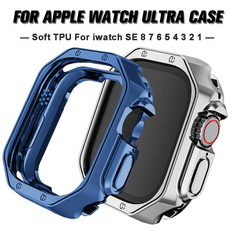 Cover-for-Apple-Watch-Ultra-49mm-Case-45mm-41mm-44mm-40mm-Soft-TPU ...