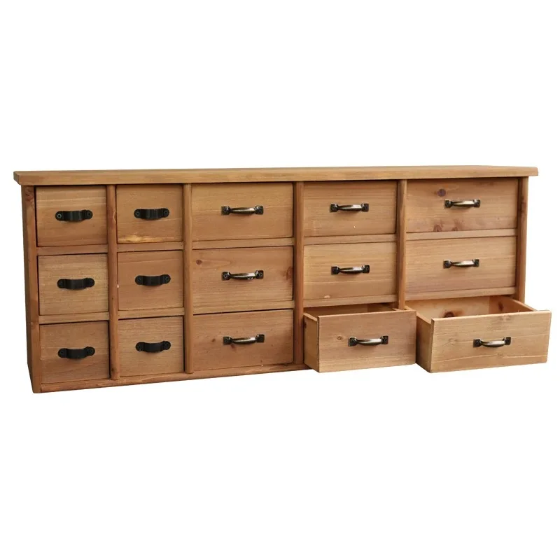 Handmade Wood Cabinet with Many Small Drawers, Desktop Organization ...