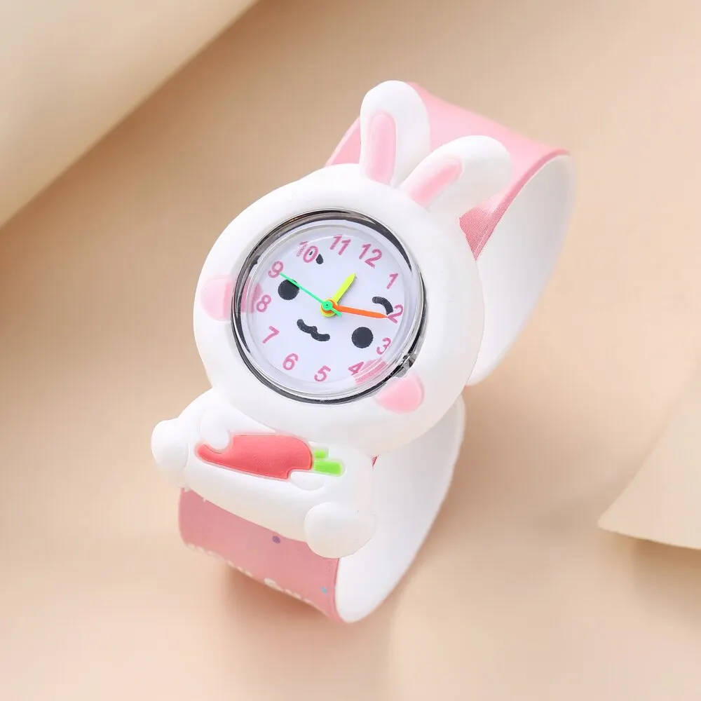 3D Cartoon Kids Clock Astronaut Poultry Fruit Flowers Children Quartz ...