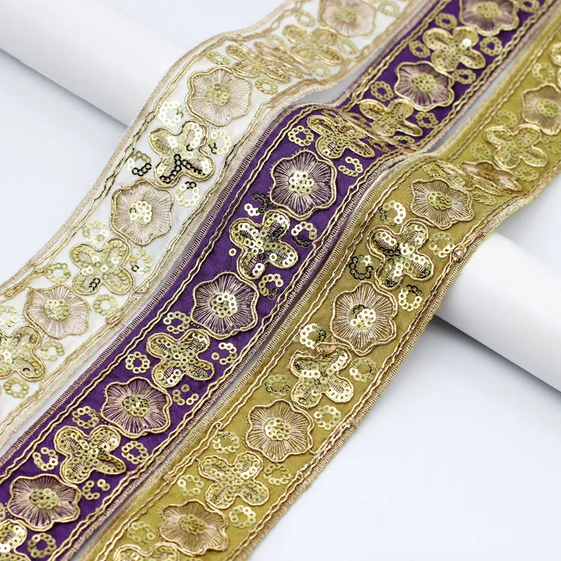 1-Yards-Gold-Line-Embroidery-Lace-Trim-Ribbons-Garment-Accessories-DIY ...