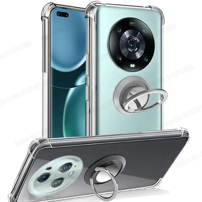 Ring-Holder-Transparent-Shockproof-Case-for-Honor-Magic-5-Lite-5-Pro ...