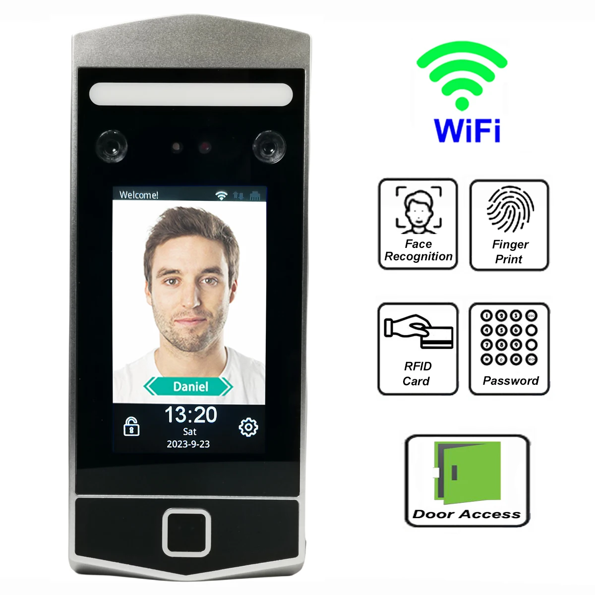 WiFi-TCP-IP-Biometric-Dynamic-Face-Fingerprint-Door-Lock-Access-Control-System-Face-Time-and ...