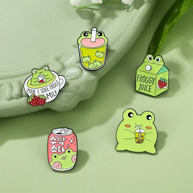 Stupid-and-Soda-Bottle-Series-Lovely-Cartoon-Frog-Breast-Needle ...