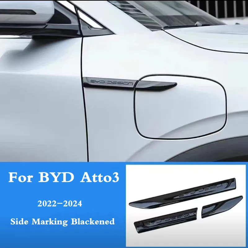 For-Byd-Atto-3-Yuan-Plus-2022-2023-2024-Door-Side-Label-Chrome-Plated ...