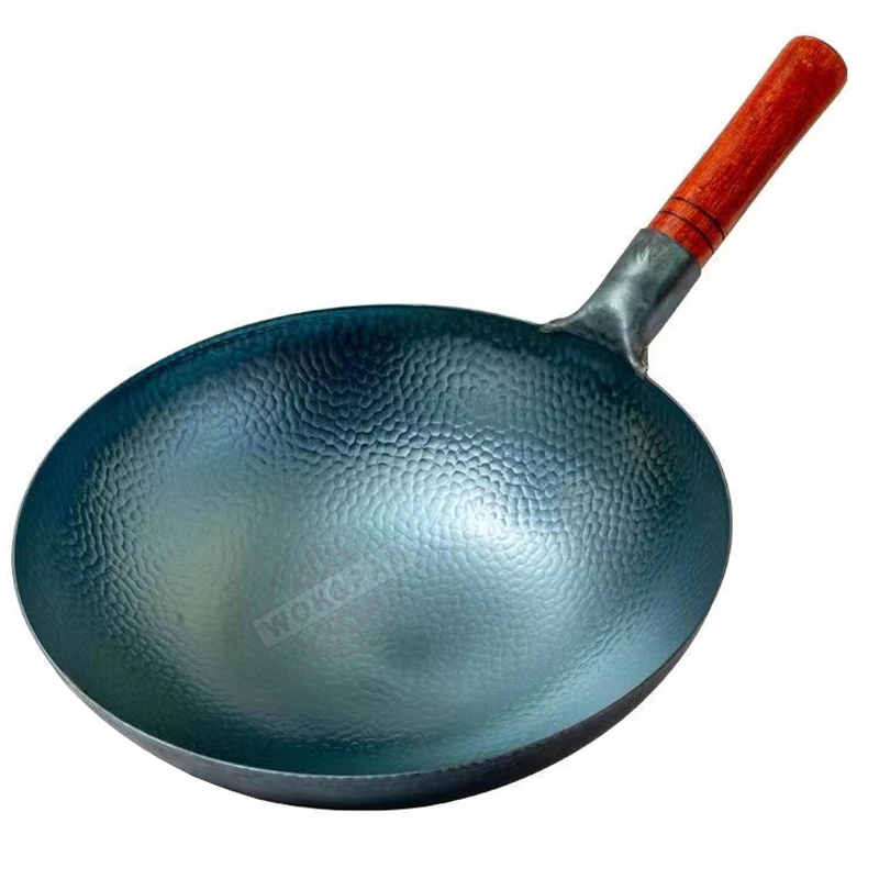 32Cm-Traditionele-Chinese-Wok-Gietijzeren-Kookgerei-Koolstofstaal-Ronde ...