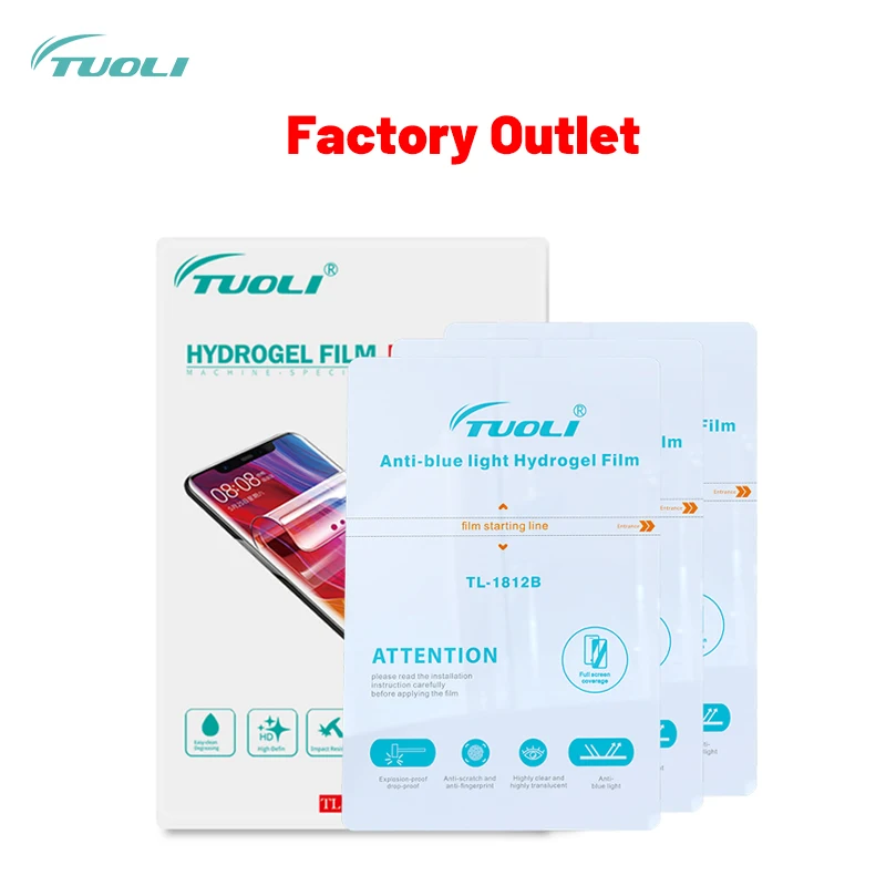 TUOLI Flexible Hydrogel Film Sheet Phone Tablet LCD Screen Protector HD ...