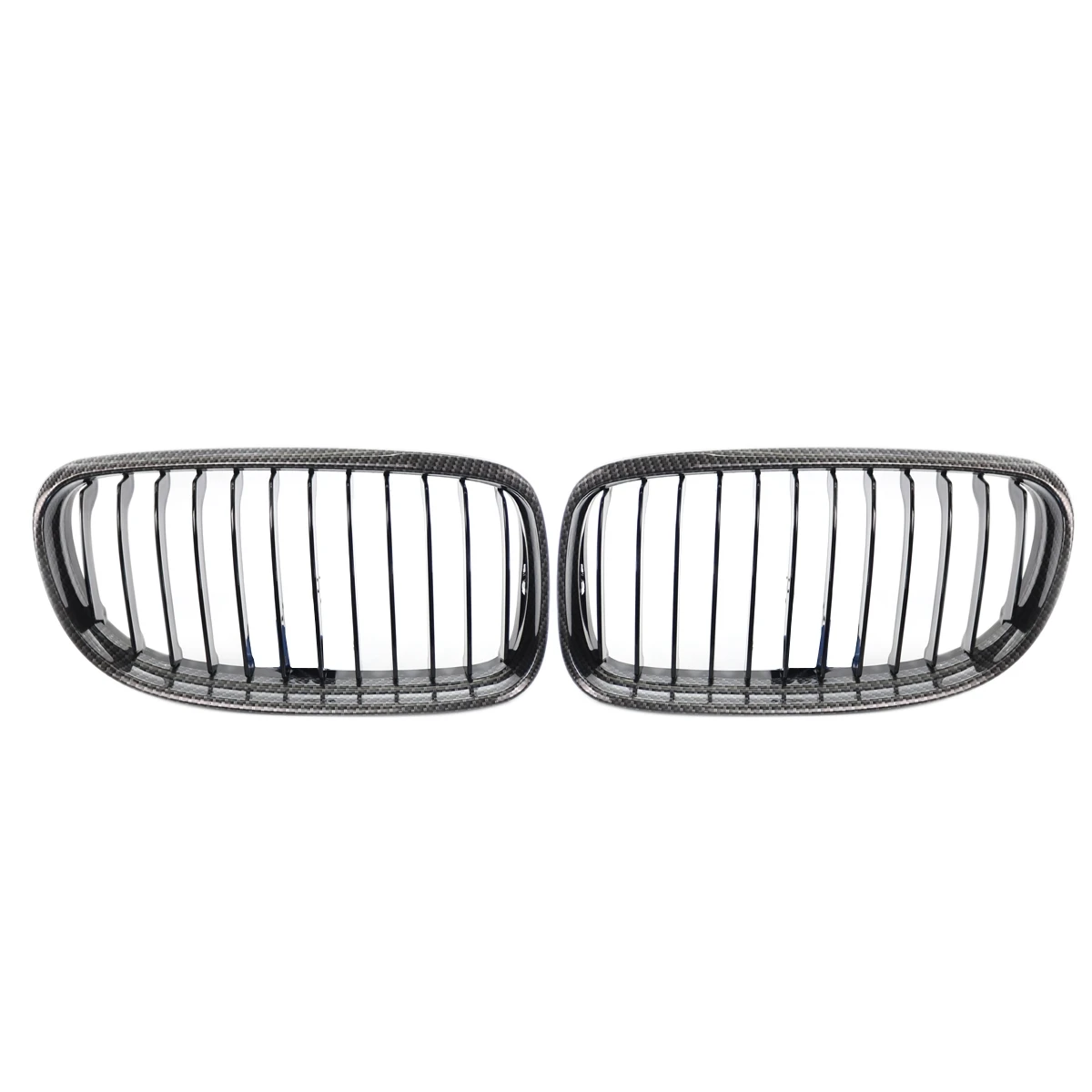 Carbon-Fiber-Look-Front-Bumper-Kidney-Grill-Grille-for-BMW-E90-E91 ...