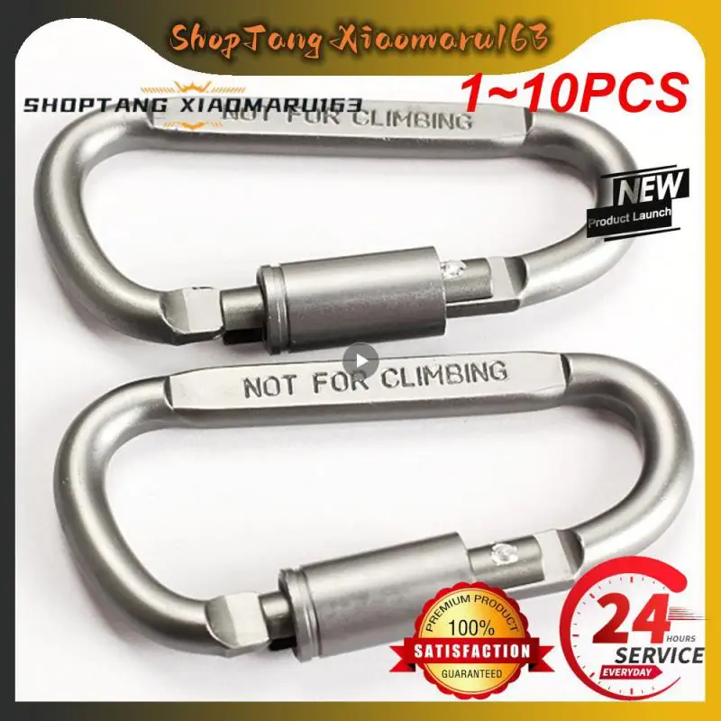 1-10PCS-Lock-Carabiner-Clips-Auto-Locking-Heavy-Duty-D-Ring-Carabiners ...
