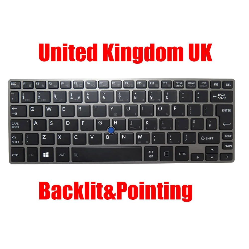United-Kingdom-UK-Laptop-Keyboard-For-Toshiba-For-Portege-Z30-B-Black ...