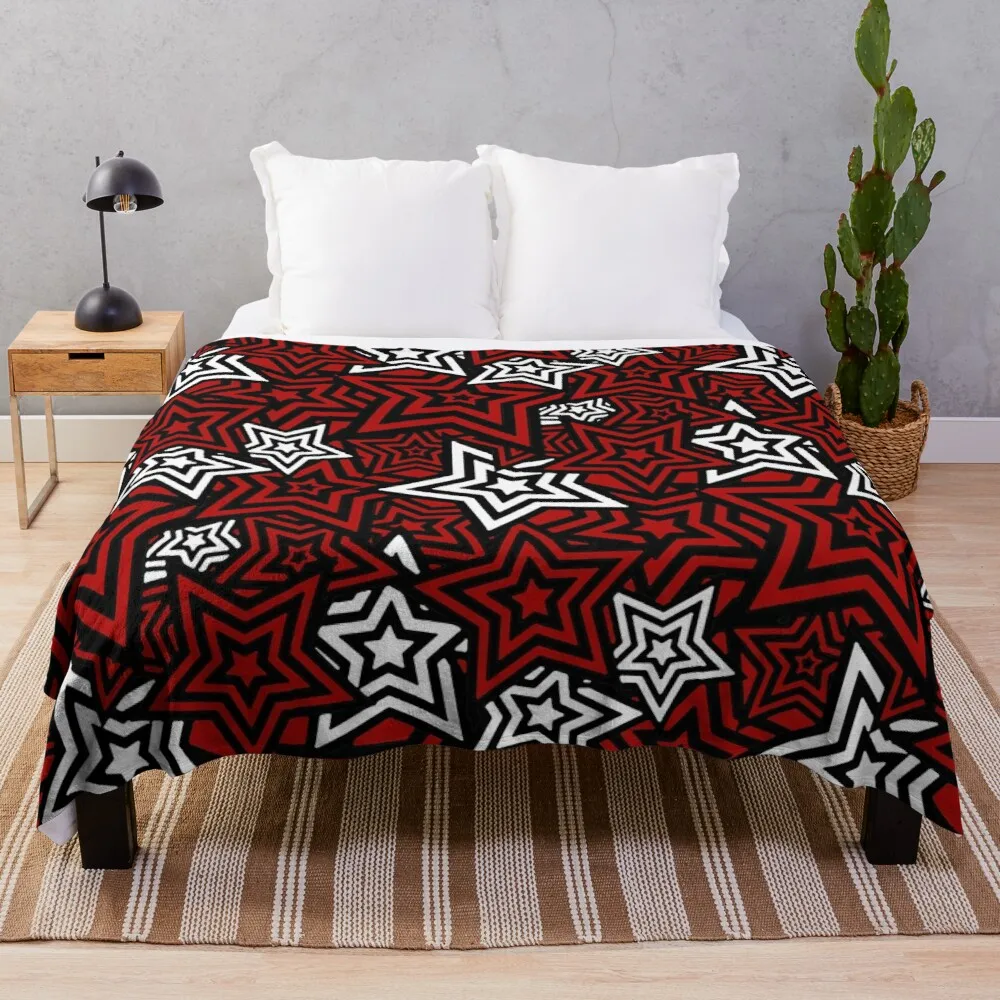 Persona 5 Royal Phantom Thief Star Mask Pattern Throw Blanket Plush ...