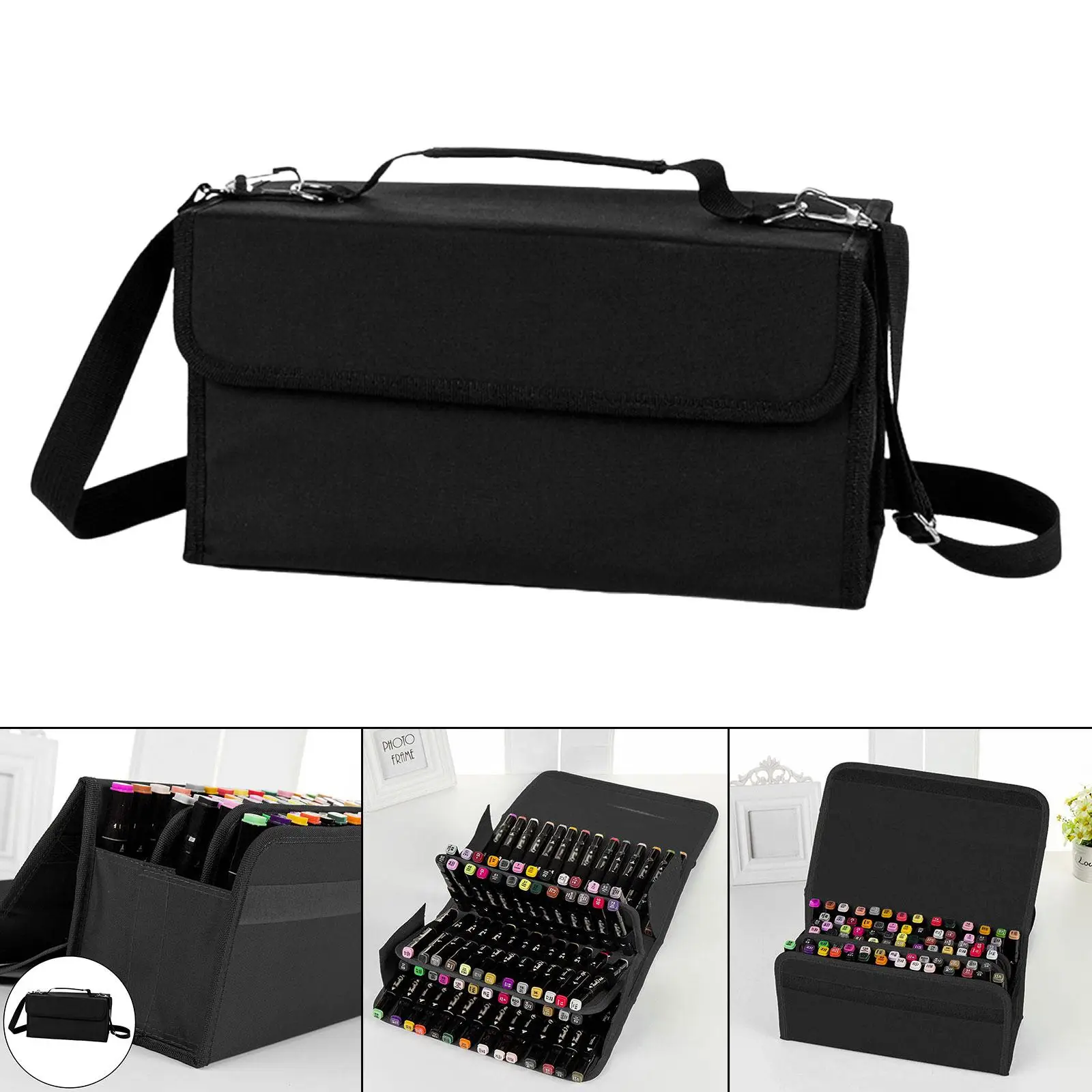 Marker-Case-Sketch-Storage-Bag-Multifunction-80-Slots-Practical-Pencil ...