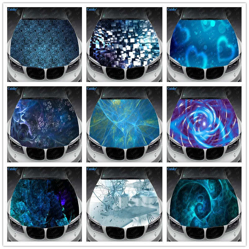 Abstract-Blue-Print-Car-Hood-Vinyl-Stickers-Wrap-Vinyl-Film-Engine ...