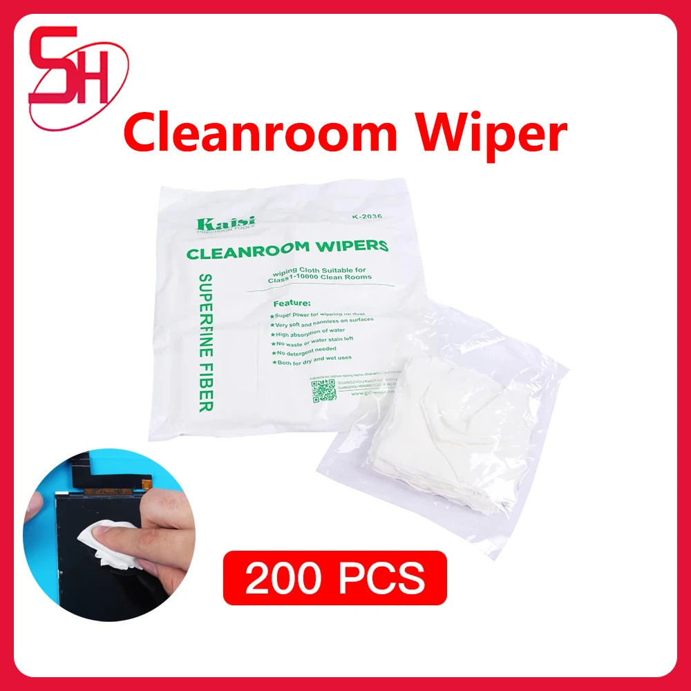 Kaisi-200Pcs-Bag-Cleanroom-Wiper-Non-Dust-Cloth-Dust-Free-Paper-For ...