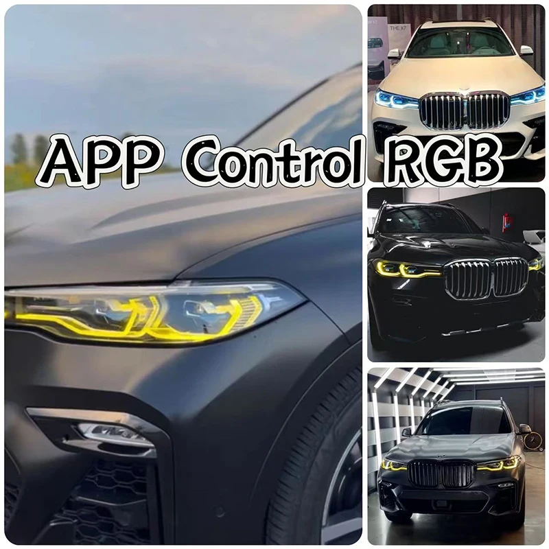 Multicolor RGB Yellow Angel Eyes DRL Module For 2019-2021 BMW X7 G07 ...