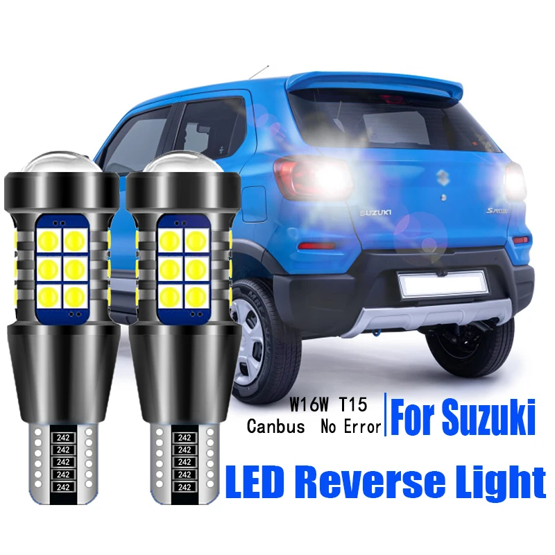 2pcs T15 Canbus Led Reverse Light Bulbs W16w Backup Lamp For Suzuki ...