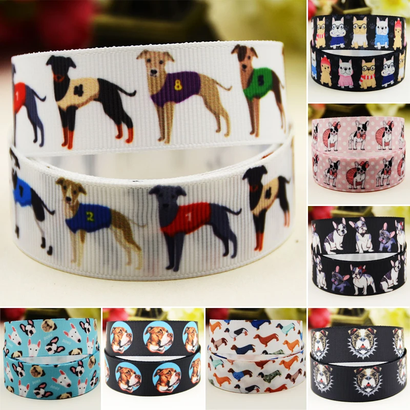 22mm-25mm-38mm-75mm-Dog-Cartoon-printed-Grosgrain-Ribbon-party ...