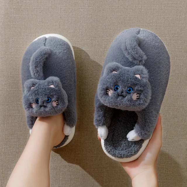 CoCopeanut Cute Hug Cat Slipper For Women Kawaii Cuddle, 56% OFF