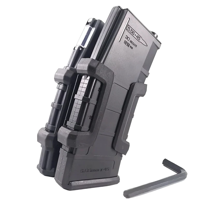 Airsoft-Nylon-Clip-M4-Rifle-Gun-Dual-Magazine-Coupler-Link-Magazine ...